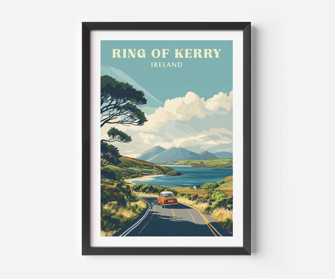 Ring of Kerry Print, Ireland Poster, County Kerry Poster, Ring of Kerry ...