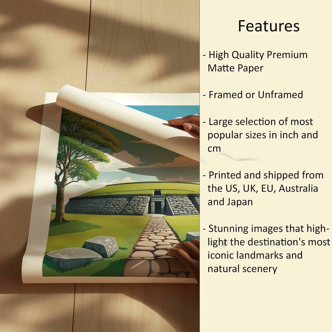 Newgrange Print, Ireland Poster, County Meath Print, Newgrange ...