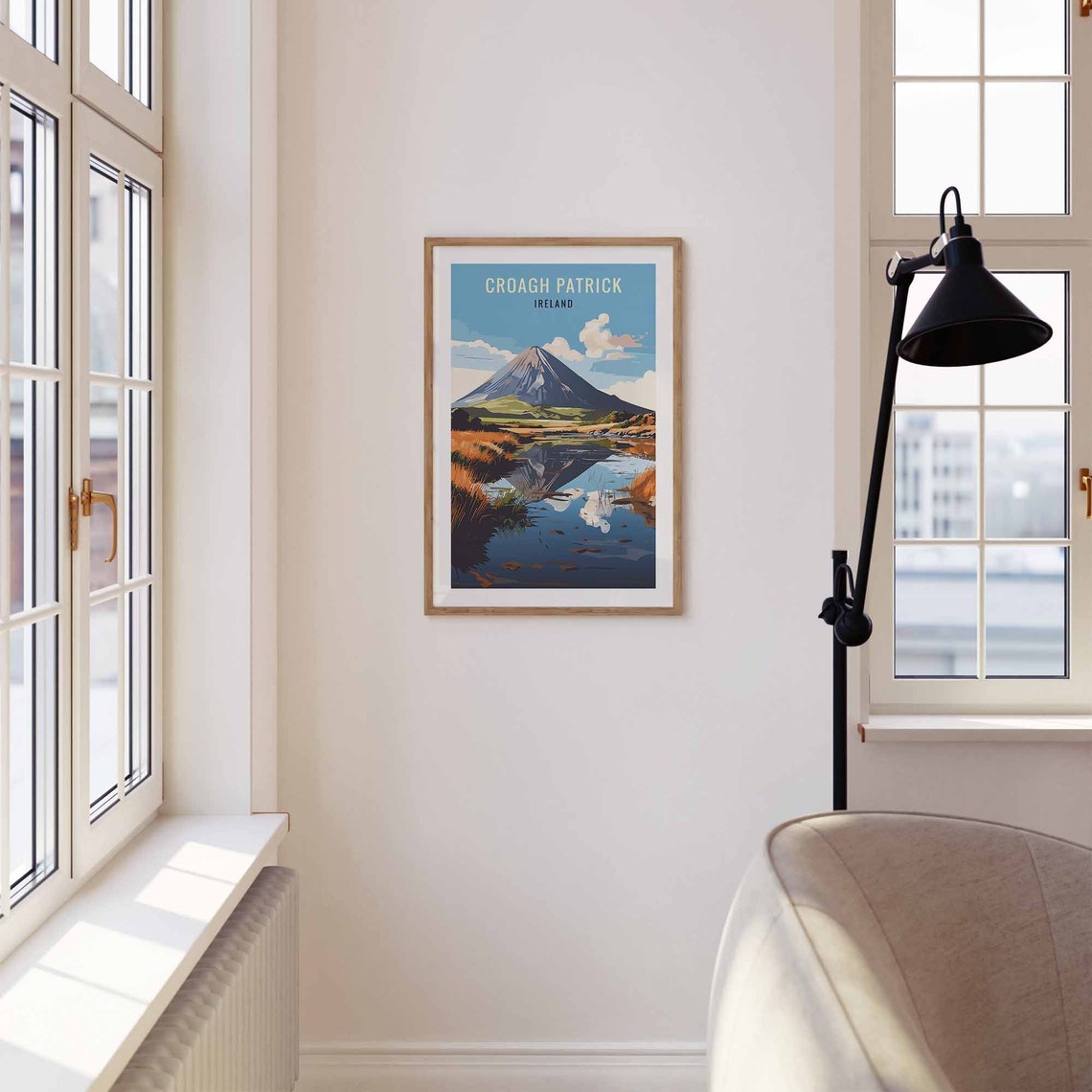 Croagh Patrick Print, Ireland Poster, County Mayo Poster, Croagh ...