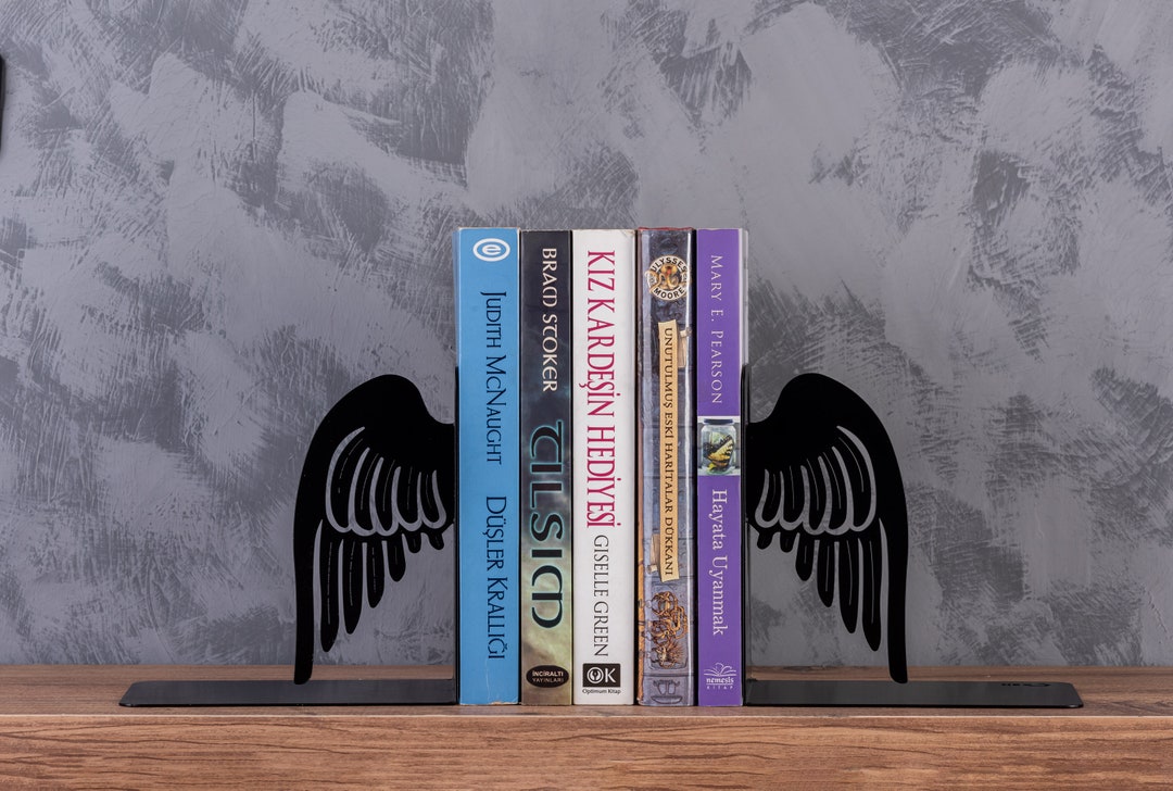 Angel Wings Metal Bookends: Spiritual Home Decor - Etsy