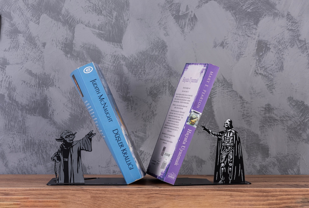 Yoda Darth Vader Set Metal Bookends May the Force Be With You - Etsy