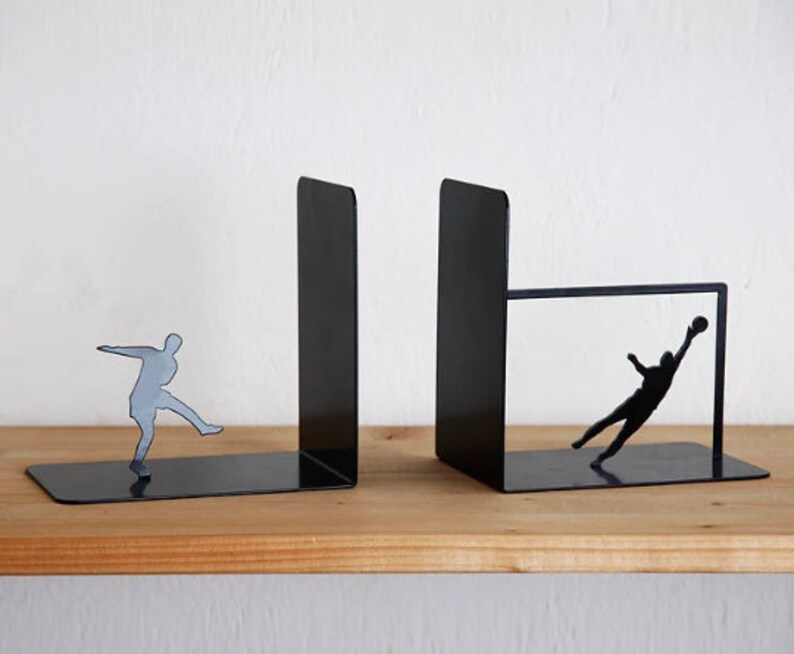 Soccer Football Bookend Metal Book Holder, Sports Bookends, Christmas ...