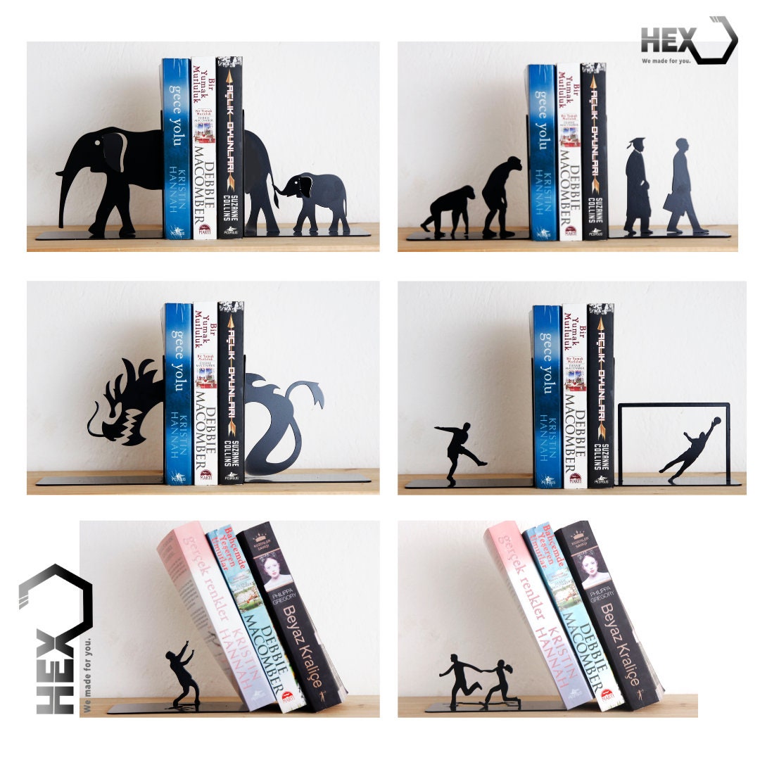 Soccer Football Bookend Metal Book Holder, Sports Bookends, Christmas ...