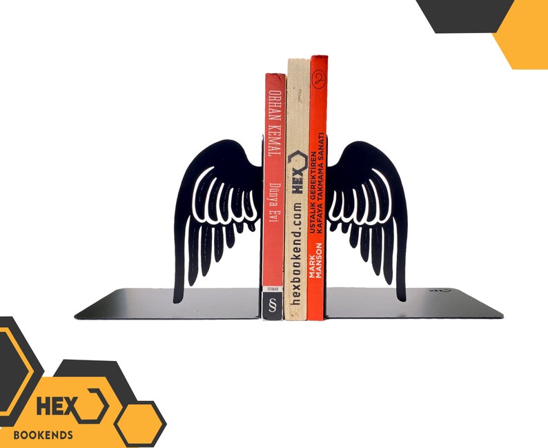 Angel Wings Metal Bookends: Spiritual Home Decor - Etsy