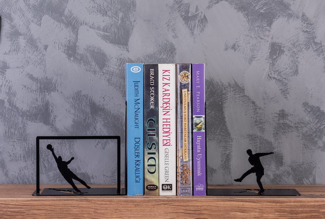 Soccer Football Bookend Metal Book Holder, Sports Bookends, Christmas ...