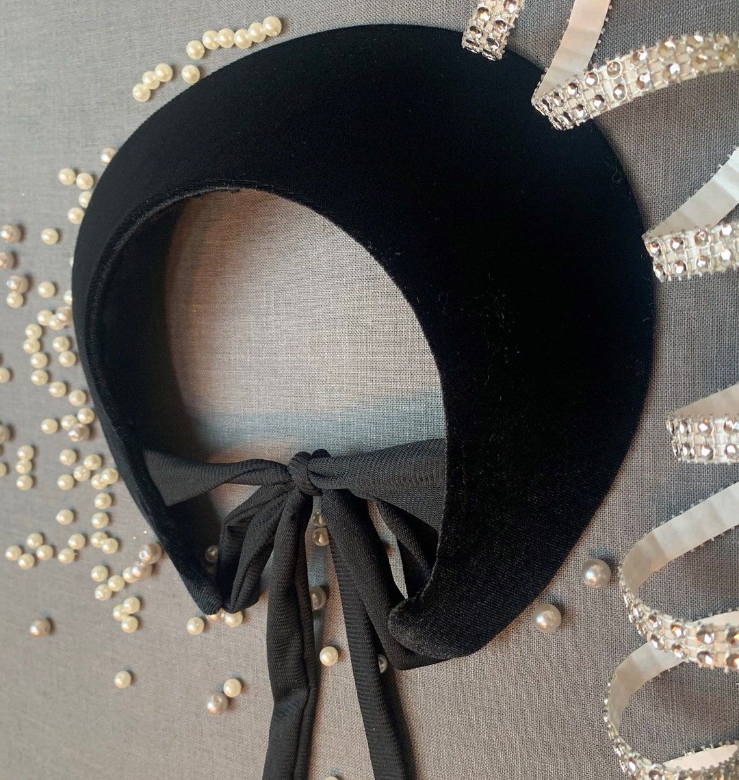 DIY French Hood Velvet Maiden Headpiece Medieval French Hood ...