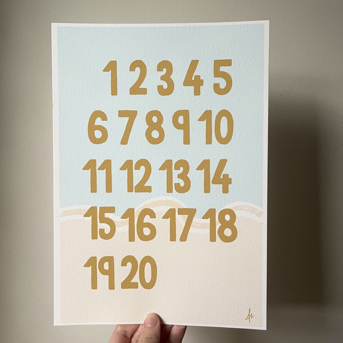 Wave Number Chart | Digital Download Print | Wall Art | Wall Print ...