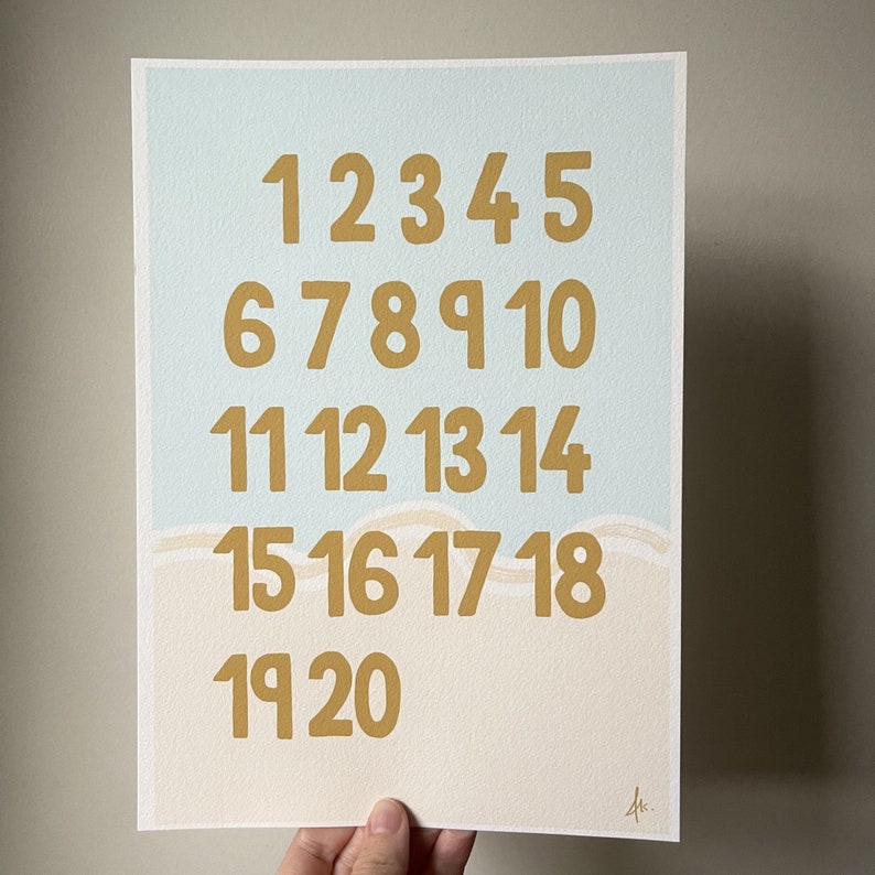 Wave Number Chart | Digital Download Print | Wall Art | Wall Print ...