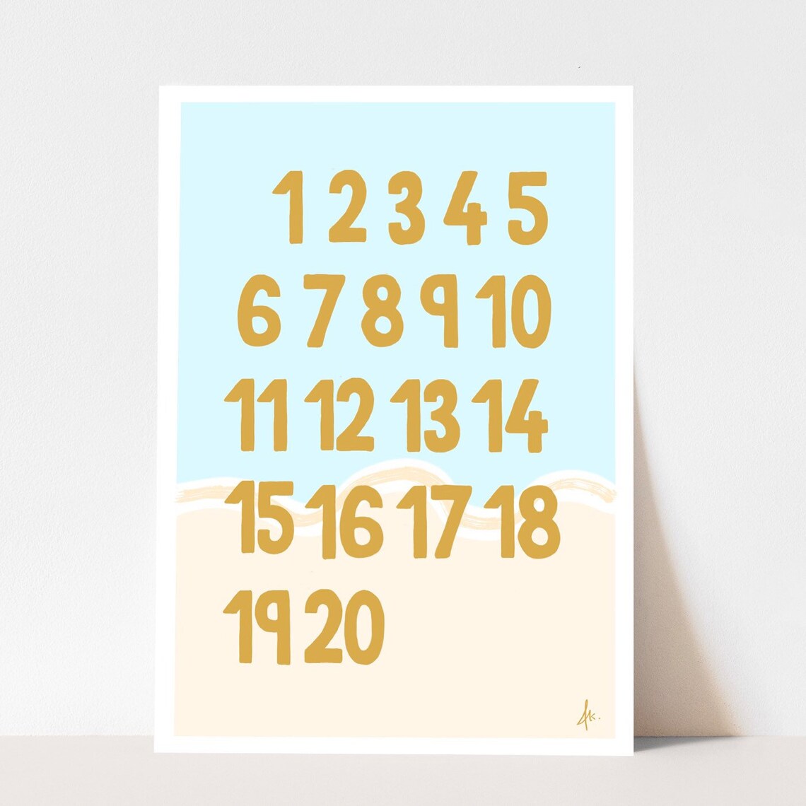 Wave Number Chart | Digital Download Print | Wall Art | Wall Print ...