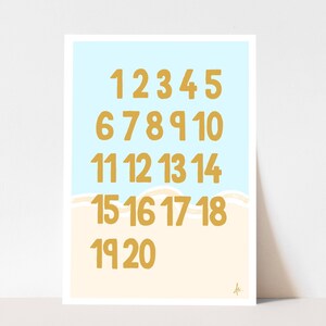 Wave Number Chart | Digital Download Print | Wall Art | Wall Print ...