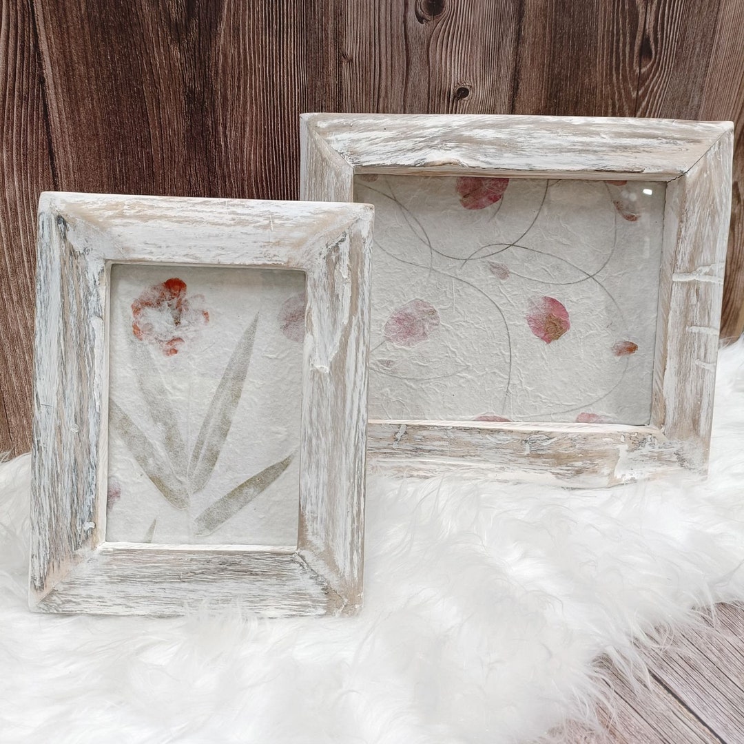 Shabby White Rustic Frame - Etsy