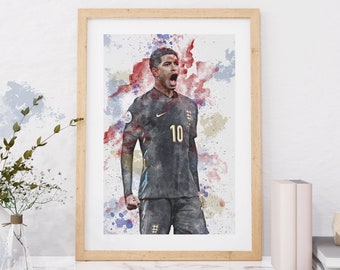 Jude Bellingham England | A4 Drawing Print - Etsy
