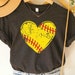 Softball Lover Gift Softball Heart Shirt Softball Fan Shirt Softball ...