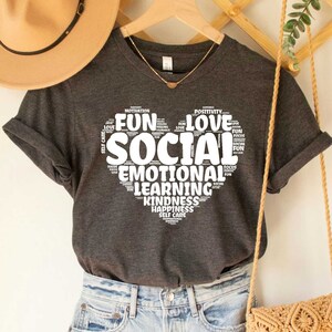 Social Emotional Learning Heart Shirt, Social Worker Shirt ...