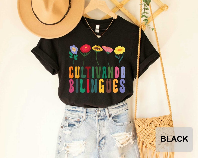 Cultivando Bilingues Shirt Floral Maestra Bilingue Shirt Dual Language ...