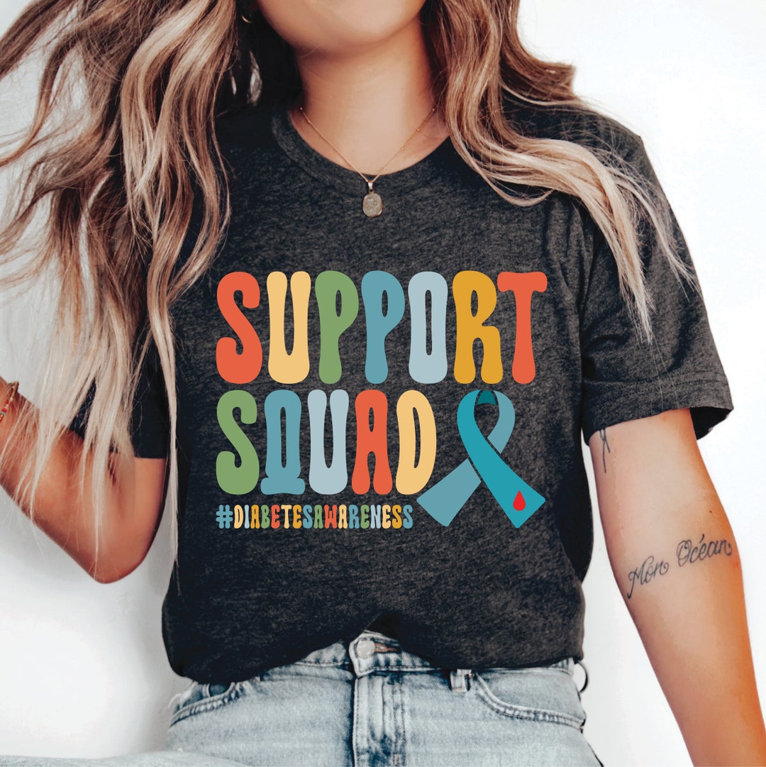 Support Squad Diabetes Awareness Shirt Diabetes Support Family Shirt ...