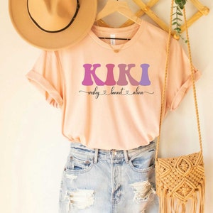 Custom Kiki With Kids Names Shirt for Grandma - Etsy