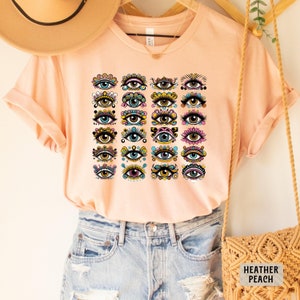 Evil Eye Pattern Shirt Mystical Witchy Eye Shirt Spiritual Shirt ...