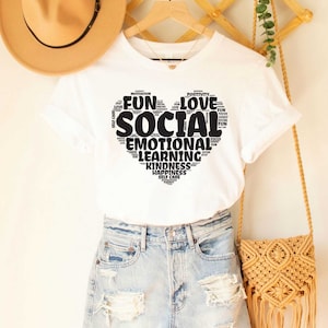 Social Emotional Learning Heart Shirt, Social Worker Shirt ...