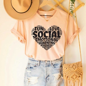 Social Emotional Learning Heart Shirt, Social Worker Shirt ...