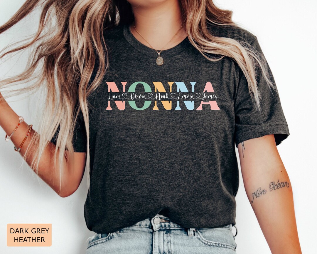 Custom Nonna Shirt Nonna Mothers Day Gift Promoted to Nonna Shirt Personalized Nonna Shirt With ...