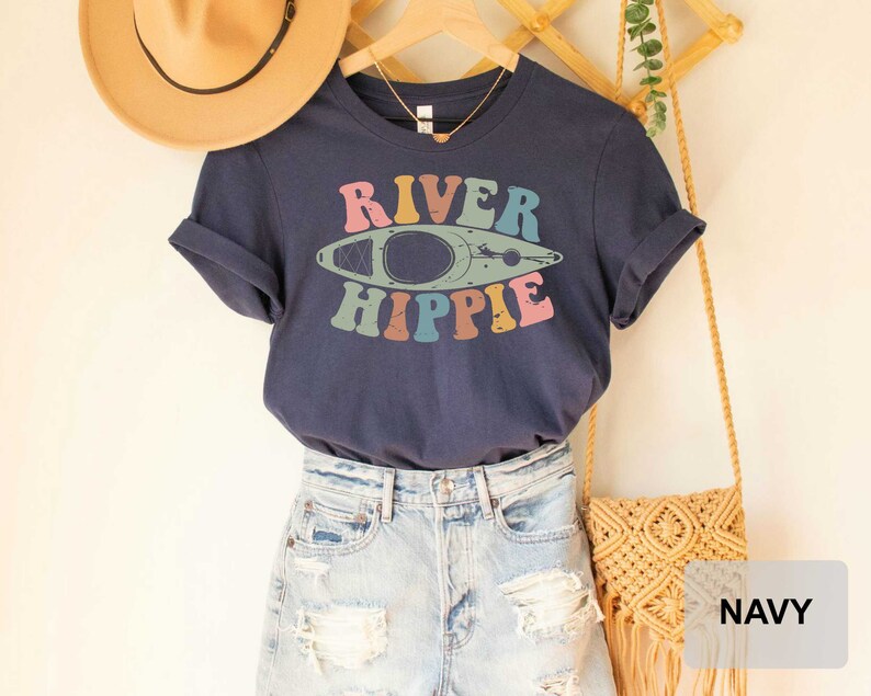 River Hippie Kayak T-shirt - Summer Apparel - Etsy