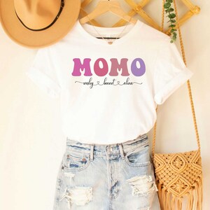 Custom Momo With Kids Names Shirt for Grandma - Etsy
