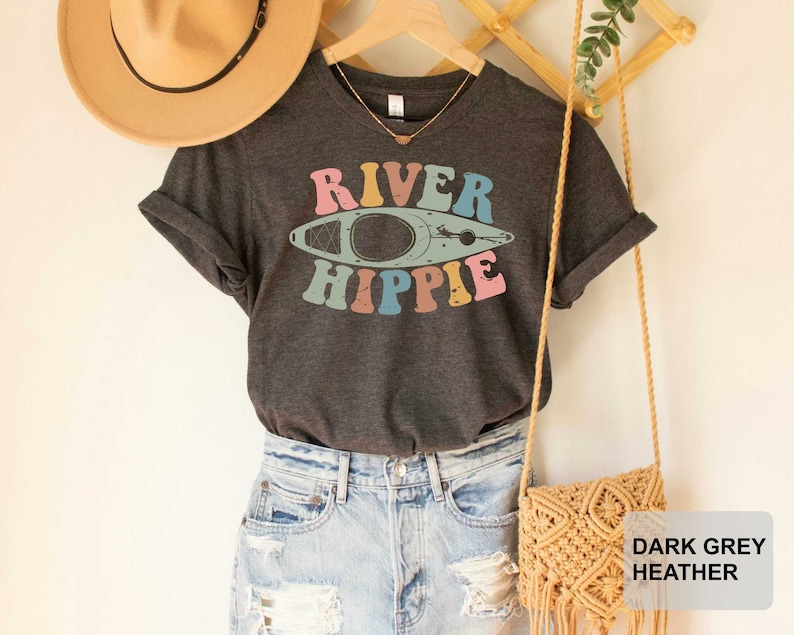 River Hippie Kayak T-shirt - Summer Apparel - Etsy