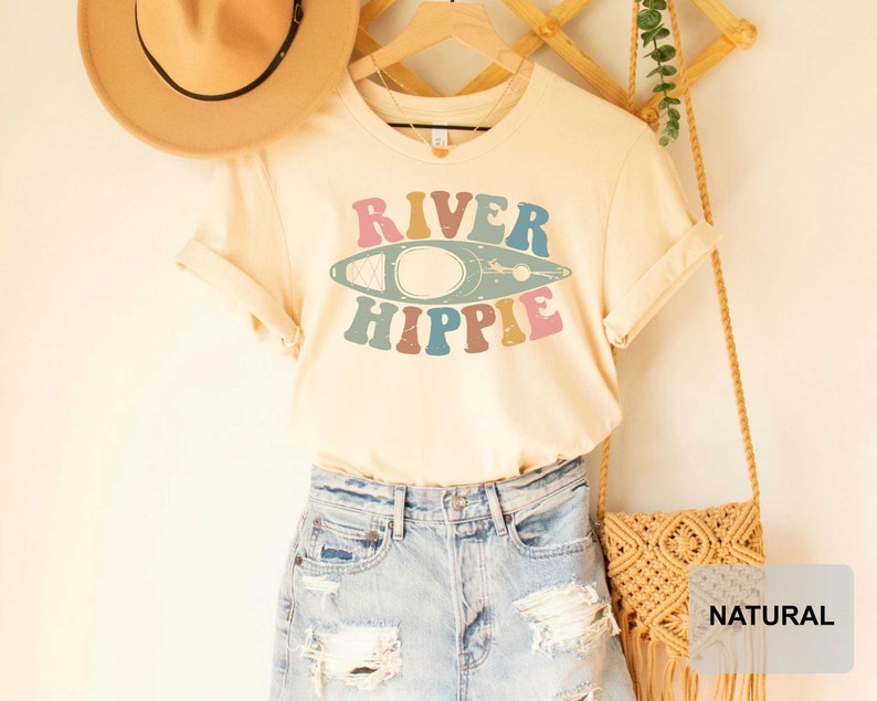 River Hippie Kayak T-shirt - Summer Apparel - Etsy