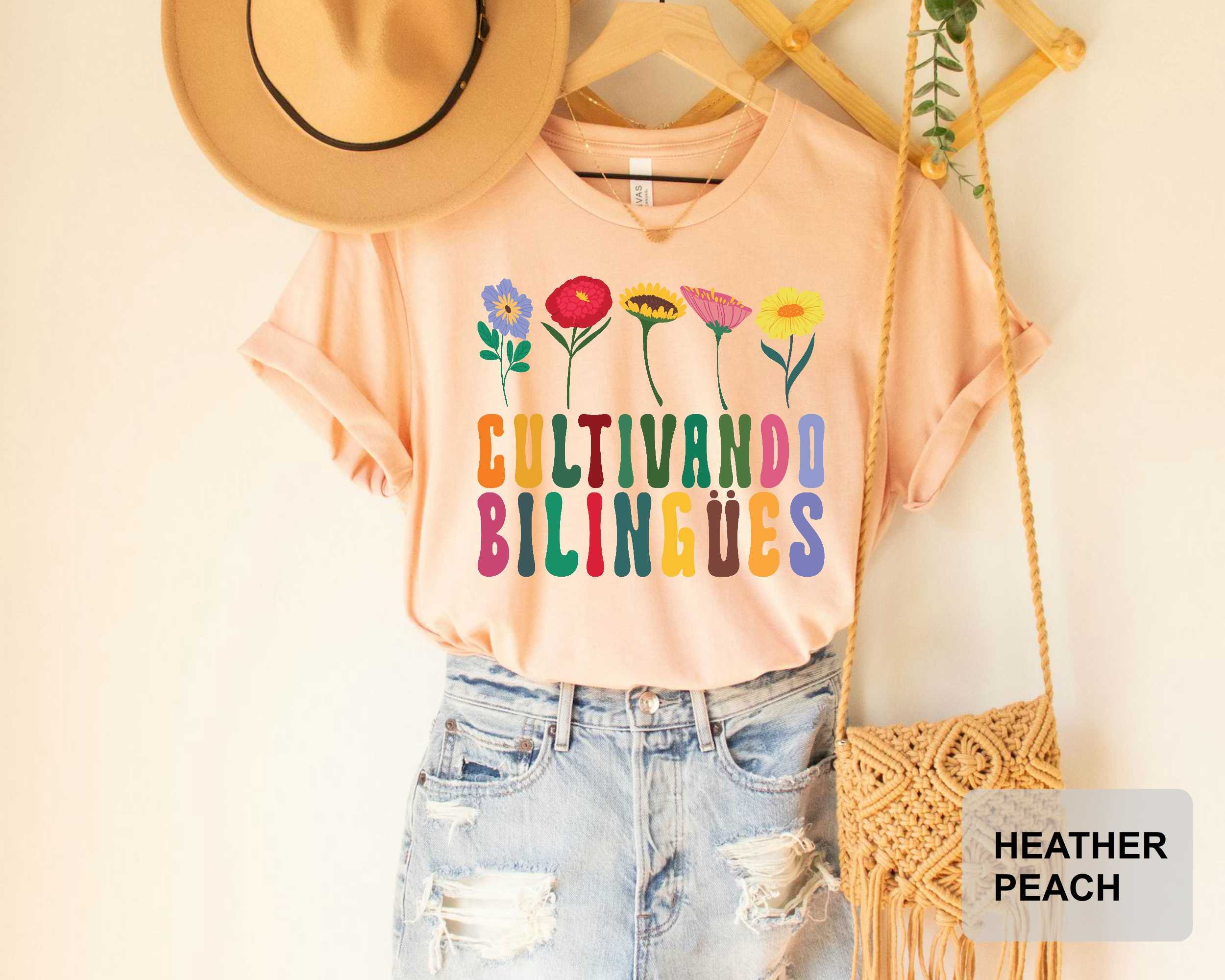 Cultivando Bilingues Shirt Floral Maestra Bilingue Shirt Dual Language ...