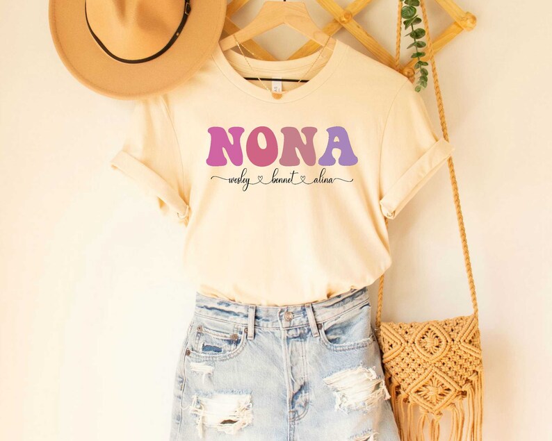 Custom Nona Shirt With Kids Names for Grandma Nona Nona - Etsy