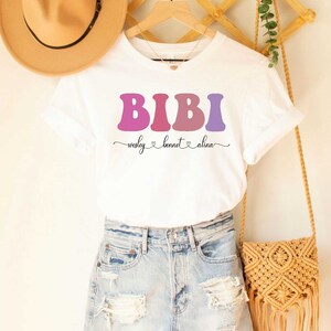 BIBI Shirt With Kids Names for Bibi, New Bibi Baby Announcement - Etsy
