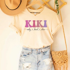 Custom Kiki With Kids Names Shirt for Grandma - Etsy