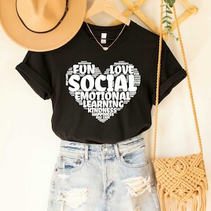 Social Emotional Learning Heart Shirt, Social Worker Shirt ...