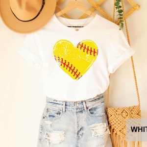 Softball Lover Gift Softball Heart Shirt Softball Fan Shirt Softball ...