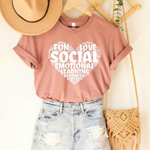 Social Emotional Learning Heart Shirt, Social Worker Shirt ...