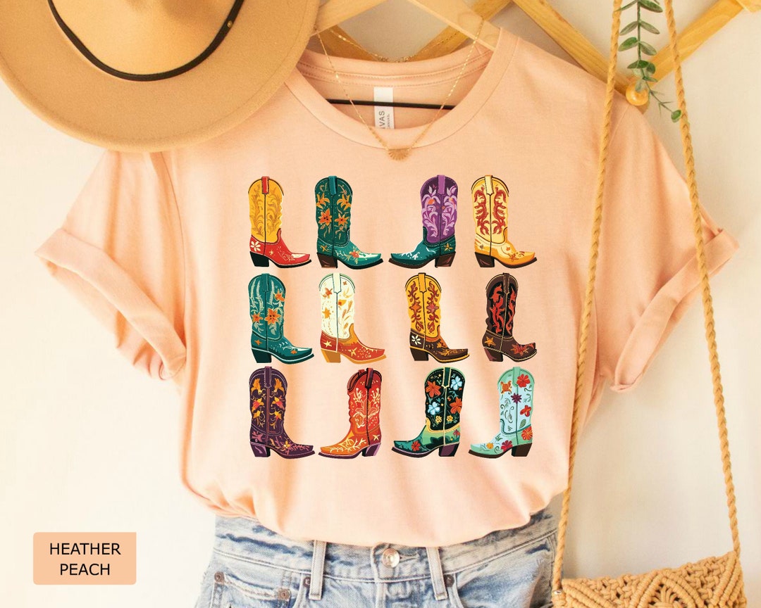 Cowgirl Boots Shirt Country Concert Shirt Western Graphic Shirt for ...