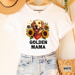 Floral Golden Retriever Shirt Golden Mama Shirt Dog Lover Gift Flower Golden Mom Shirt Retriever ...