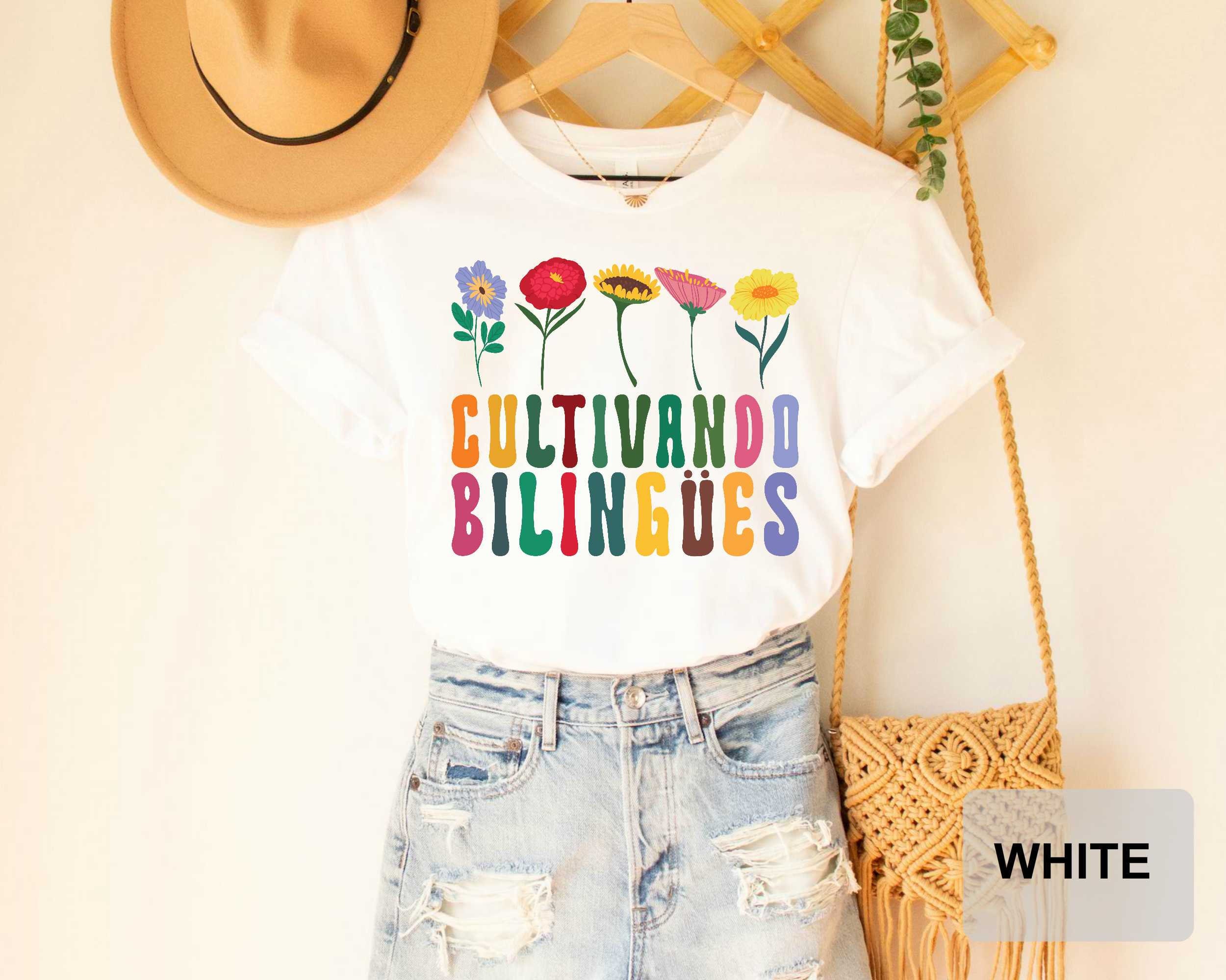 Cultivando Bilingues Shirt Floral Maestra Bilingue Shirt Dual Language ...