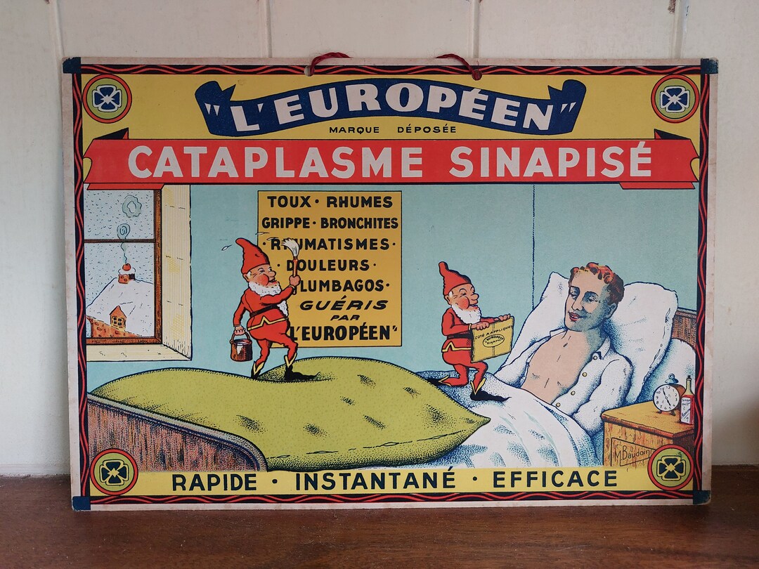 Old Advertising Sign the European. - Etsy UK