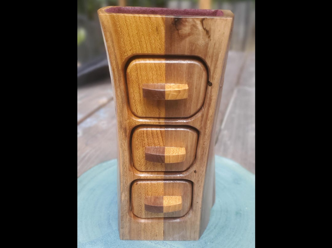 Live Edge Jewelry/treasure Box Mulberry and Walnut Pair up for a One of ...
