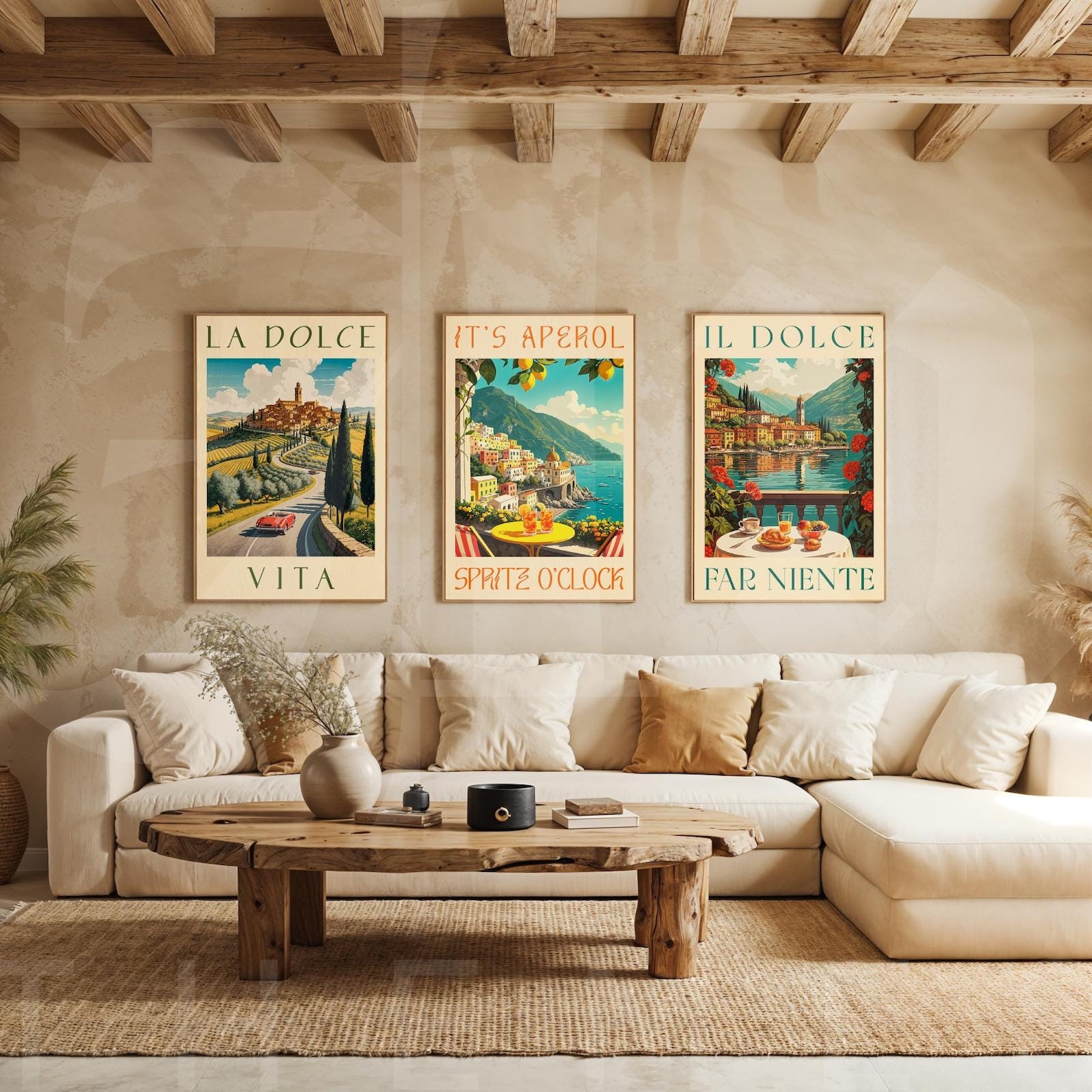 Vintage Italy Wall Art Set of 3 Digital Posters La Dolce Vita, Italian ...