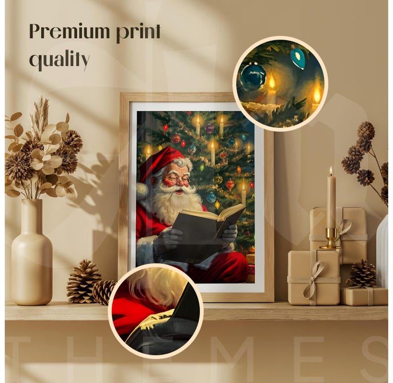 Vintage Christmas Poster Set – 6 Classic Holiday Prints for Festive ...