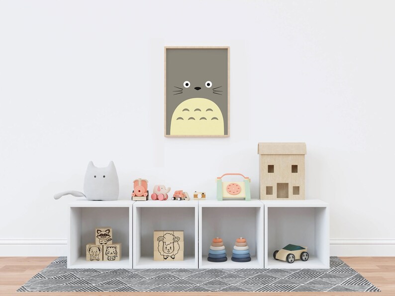 My Neighbor Totoro Studio Ghibli Digital Print Minimalist - Etsy