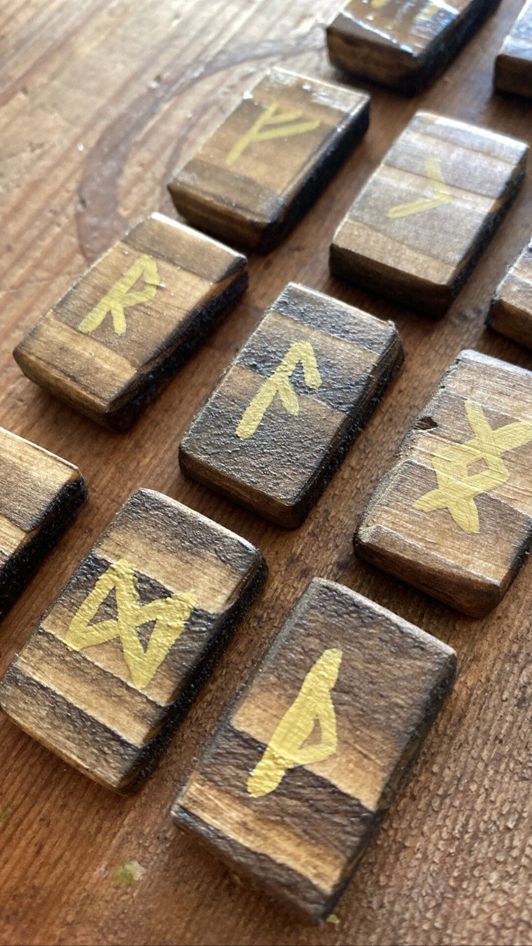 Rune Set Wooden Runes Futhark Norse Divination Free - Etsy