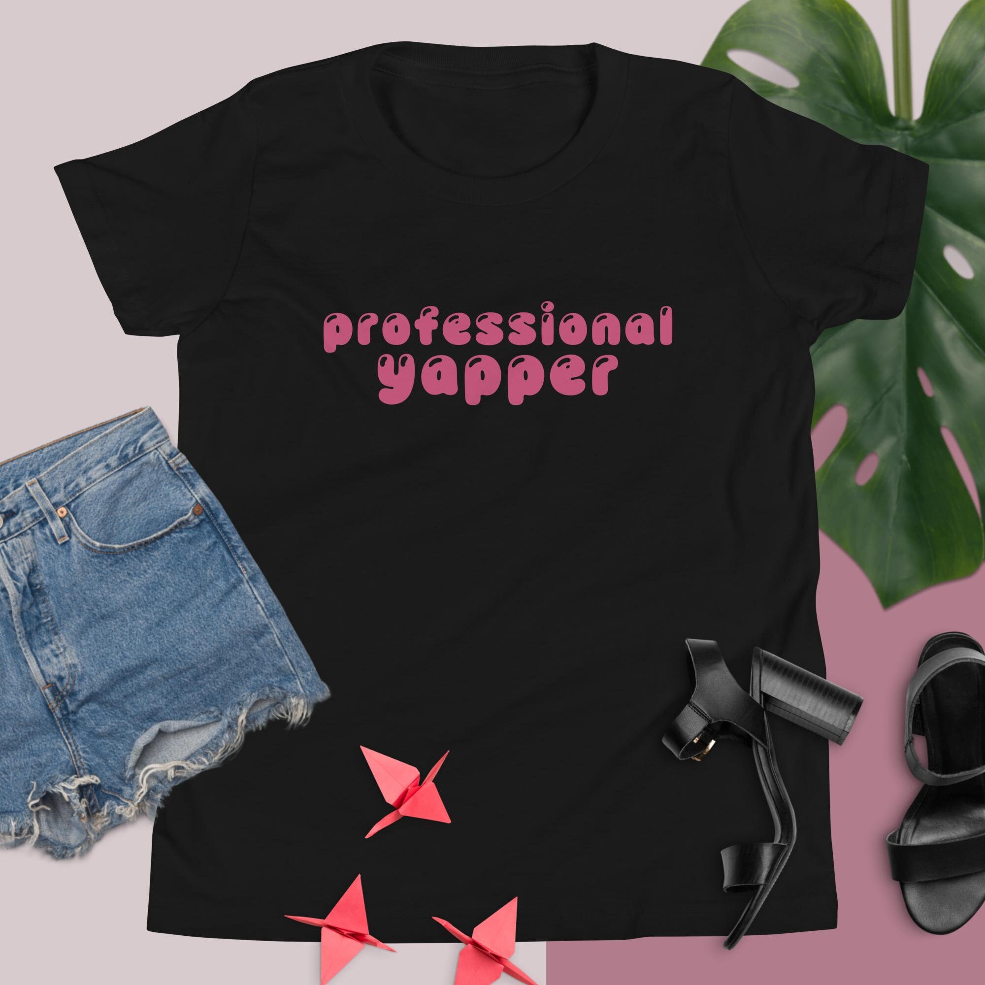 Professional Yapper 90s Baby Tee, Ironic Shirt, Girly Shirt, Funny Y2K ...