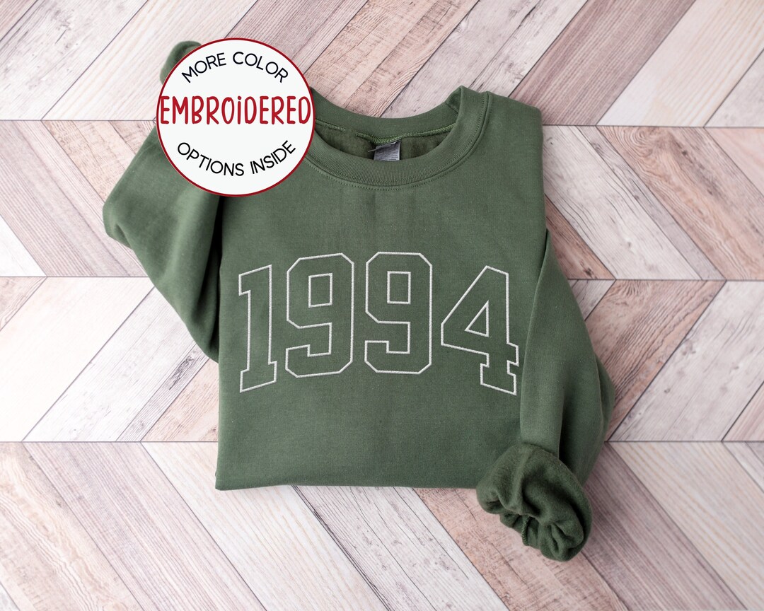 Embroidered 1994 Sweatshirt, 30th Birthday Gift, Birth Year Number ...