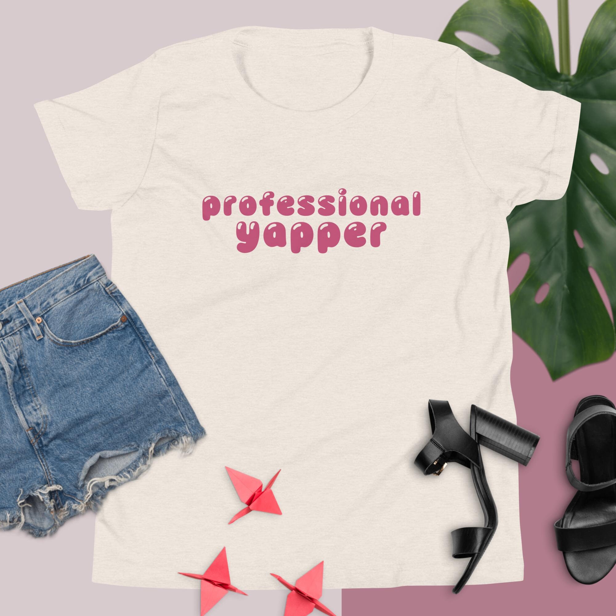 Professional Yapper 90s Baby Tee, Ironic Shirt, Girly Shirt, Funny Y2K ...
