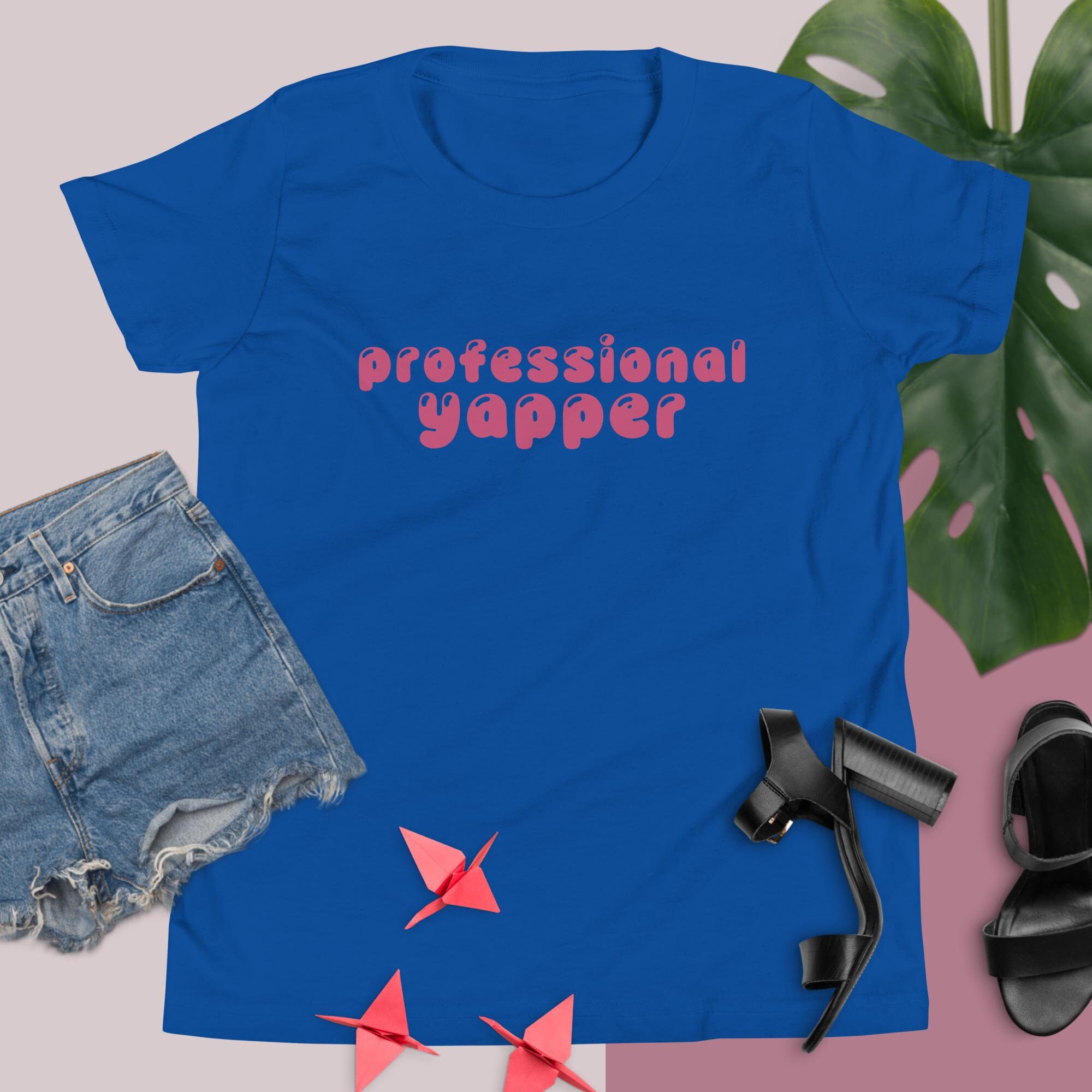 Professional Yapper 90s Baby Tee, Ironic Shirt, Girly Shirt, Funny Y2K Meme Shirt, Teenager Gift ...