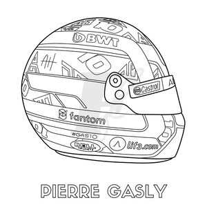 Formula 1 2023 Driver Helmets Coloring Book F1 Colouring Book for ...